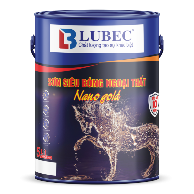SƠN SIÊU BÓNG NGOẠI THẤT NANO GOLD – SƠN LUBEC